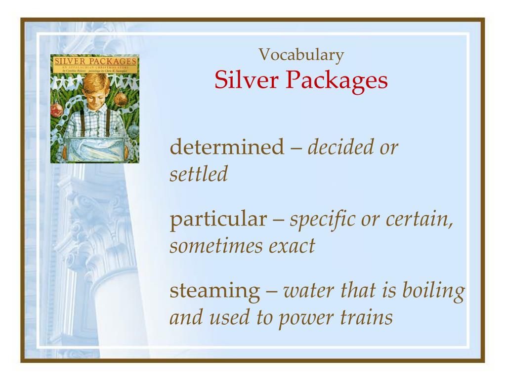 PPT - Vocabulary Silver Packages PowerPoint Presentation, free download ...