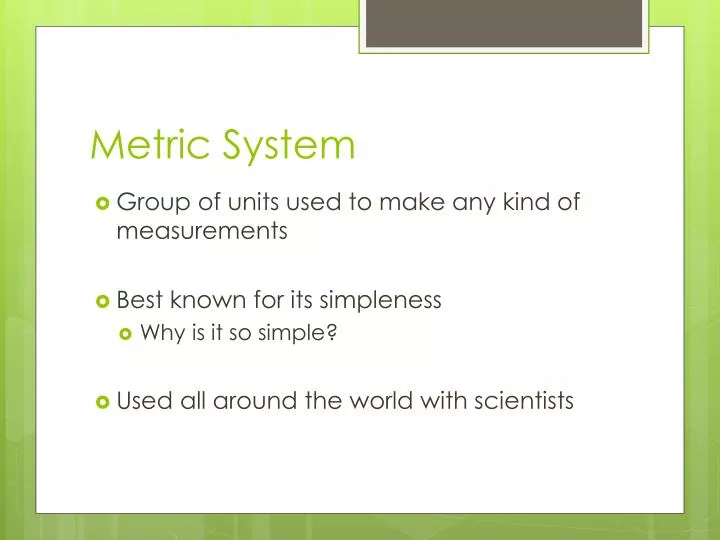 PPT - Metric System PowerPoint Presentation, free download - ID:2344936