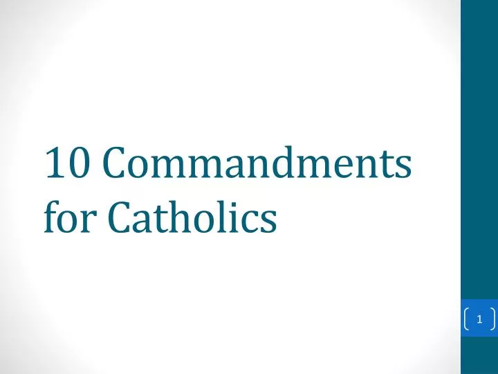 PPT - 10 Commandments for Catholics PowerPoint Presentation, free ...