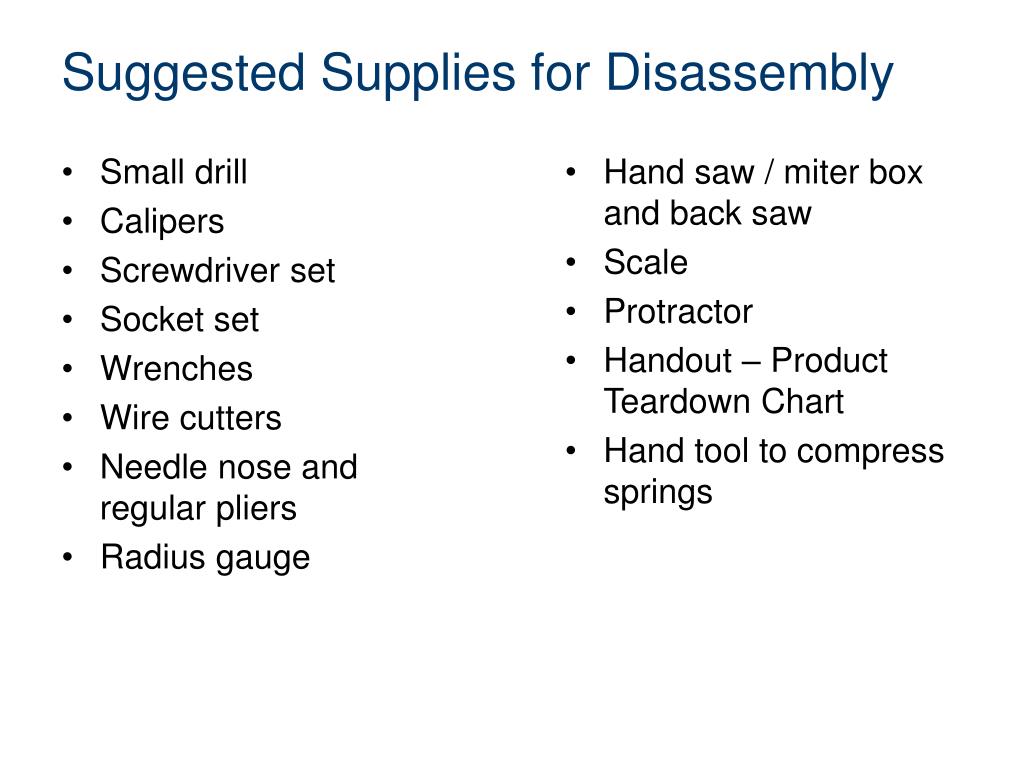 PPT - Product Disassembly PowerPoint Presentation, free download - ID ...