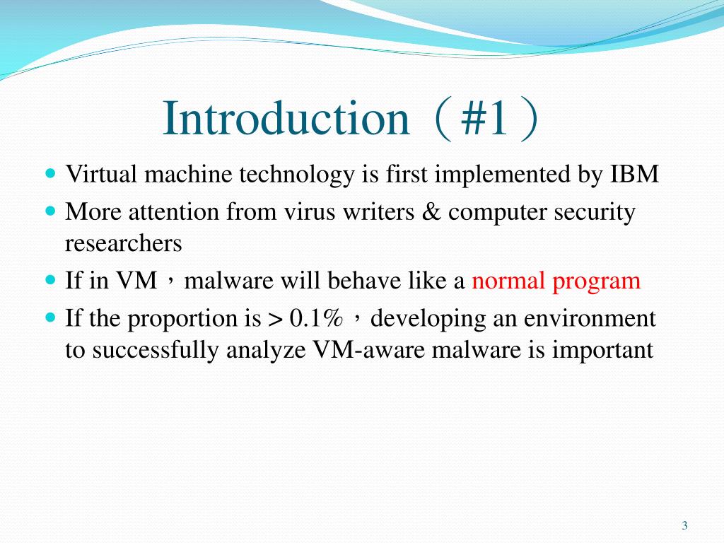 Ppt Measuring Virtual Machine Detection In Malware Using Dsd Tracer