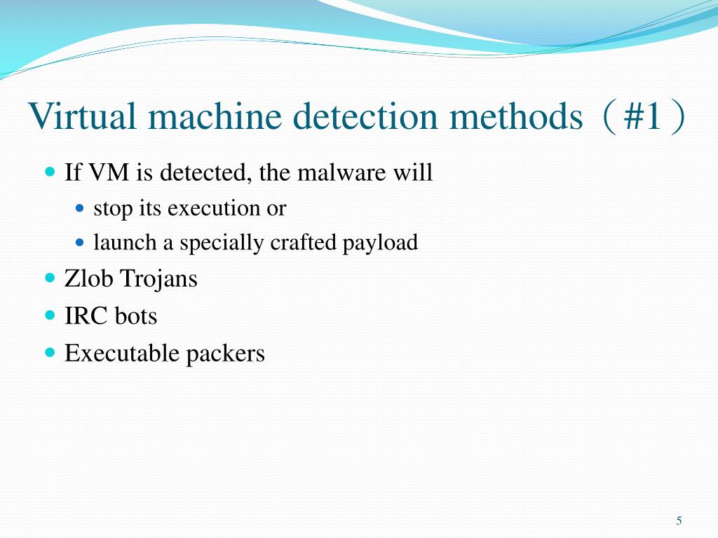 Ppt Measuring Virtual Machine Detection In Malware Using Dsd Tracer