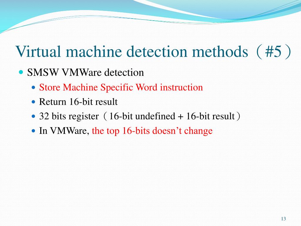 Ppt Measuring Virtual Machine Detection In Malware Using Dsd Tracer