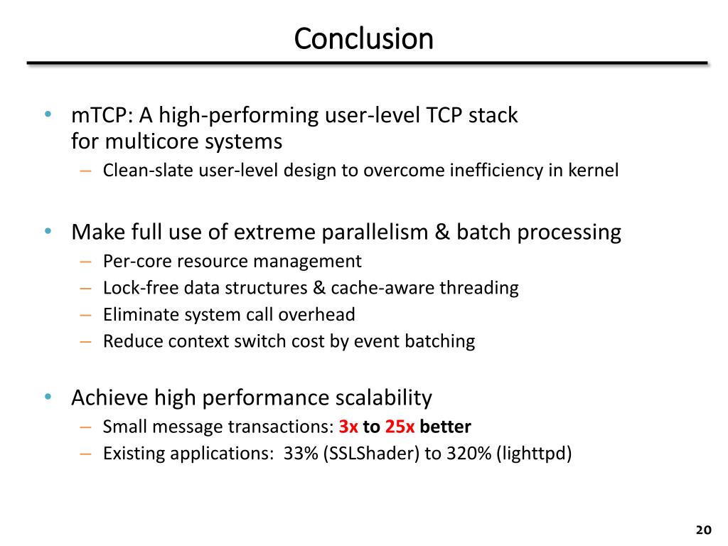 Ppt Mtcp A Highly Scalable User Level Tcp Stack For Multicore Systems Powerpoint
