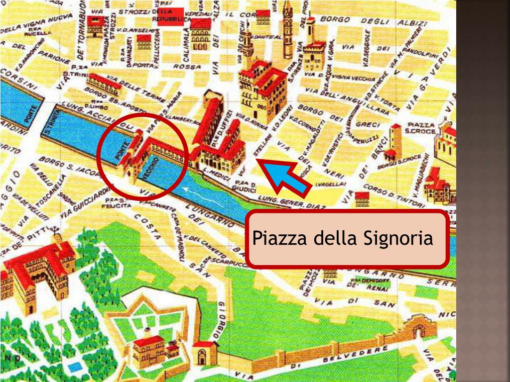 PPT - Firenze : il ponte vecchio e la piazza della signoria ...