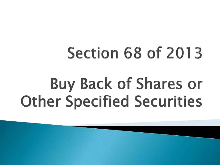 PPT - Section 68 of 2013 PowerPoint Presentation, free download - ID ...