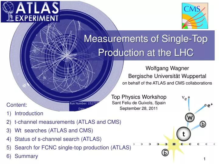 PPT - Measurements of Single-Top Production at the LHC PowerPoint ...
