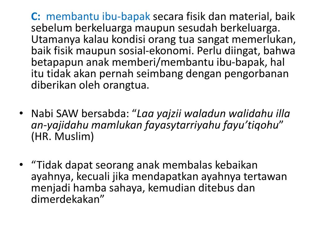 PPT - AKHLAQ DALAM KELUARGA Terhadapa Ayah-Ibu Terhadap Kerabat ...