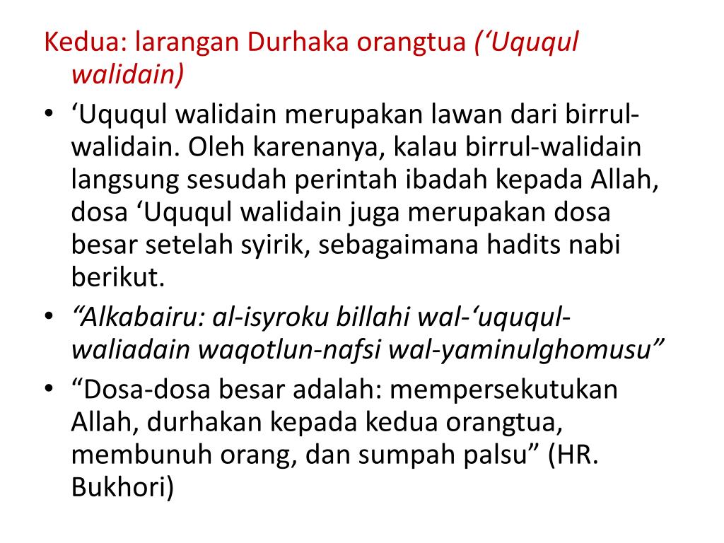 PPT - AKHLAQ DALAM KELUARGA Terhadapa Ayah-Ibu Terhadap Kerabat ...