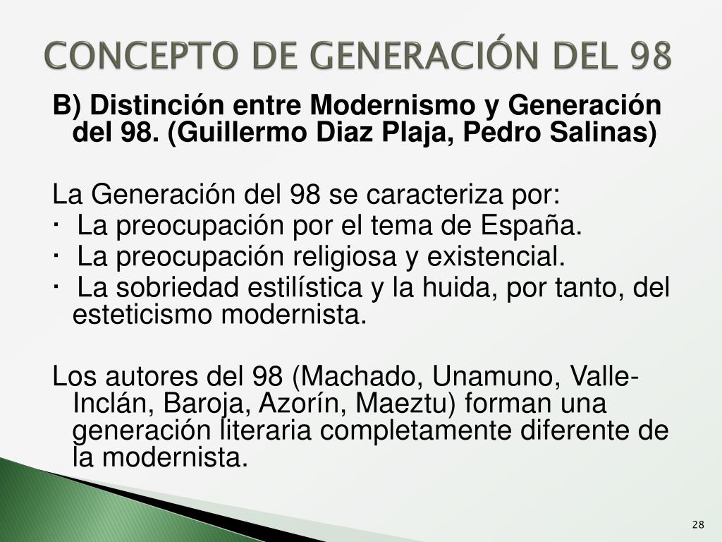 Ppt Modernismo Y GeneraciÓn Del 98 Powerpoint Presentation Free