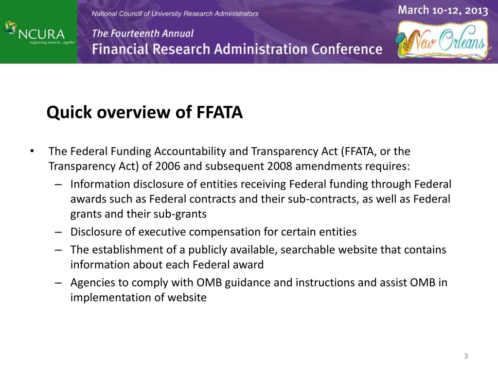 PPT - Trials and Tribulations of FFATA PowerPoint Presentation, free ...