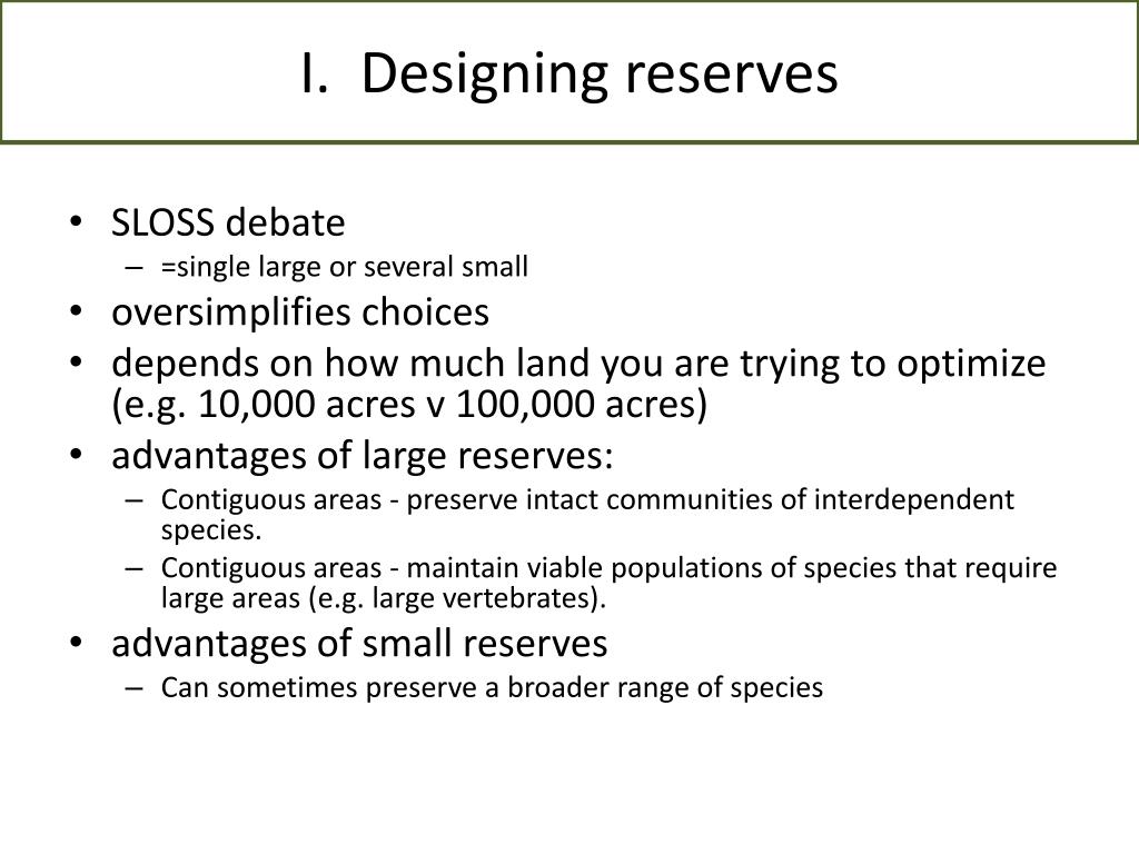 PPT - Design of Nature Reserves PowerPoint Presentation, free download ...