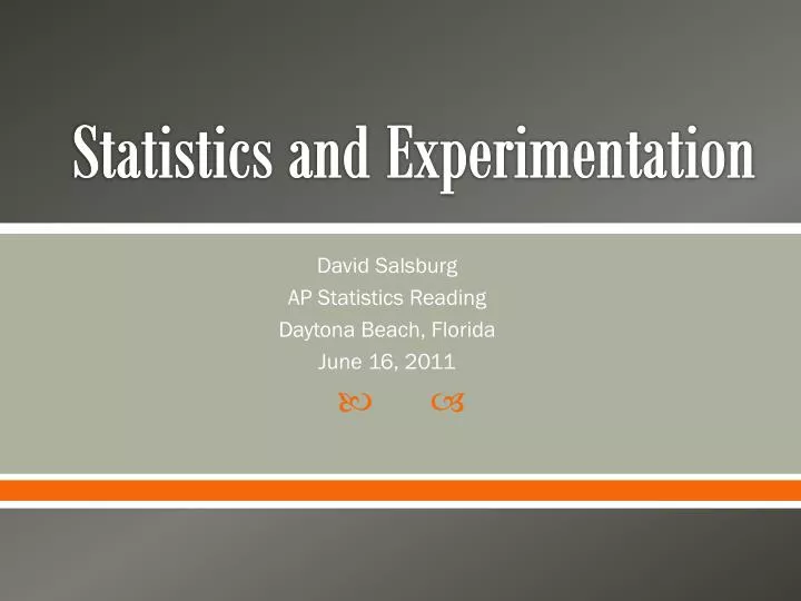 PPT - Statistics and Experimentation PowerPoint Presentation, free ...
