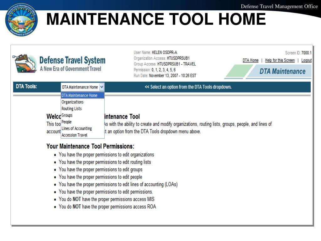 PPT - WELCOME D-100 DTA Maintenance Tool Overview PowerPoint ... PPT - WELCOME D-100 DTA Maintenance Tool Overview PowerPoint ...