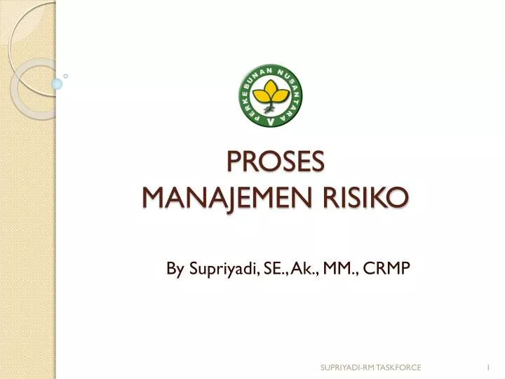 PPT - PROSES MANAJEMEN RISIKO PowerPoint Presentation, free download ...