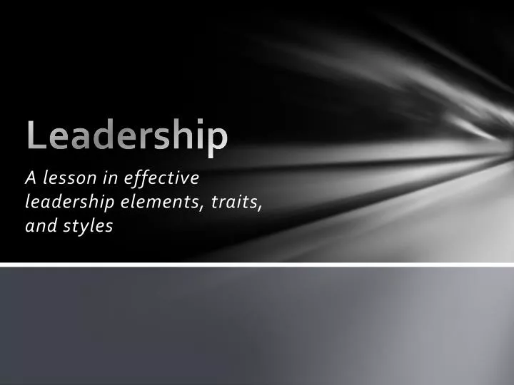 PPT - Leadership PowerPoint Presentation, free download - ID:2348587