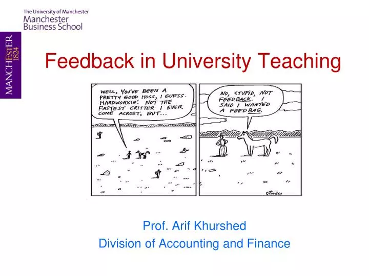 PPT - Feedback in University Teaching PowerPoint Presentation, free ...