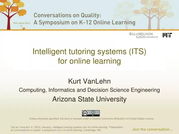 PPT - Intelligent tutoring systems (ITS) for online learning PowerPoint ...