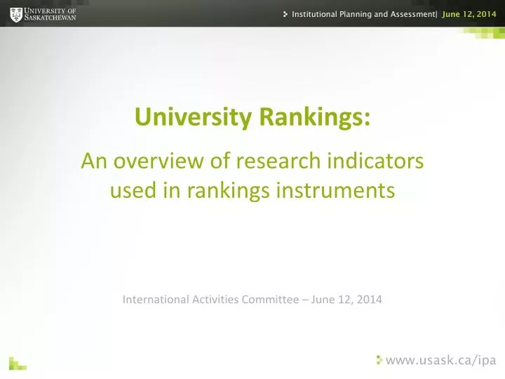 PPT - usask/ipa PowerPoint Presentation, free download - ID:2349077