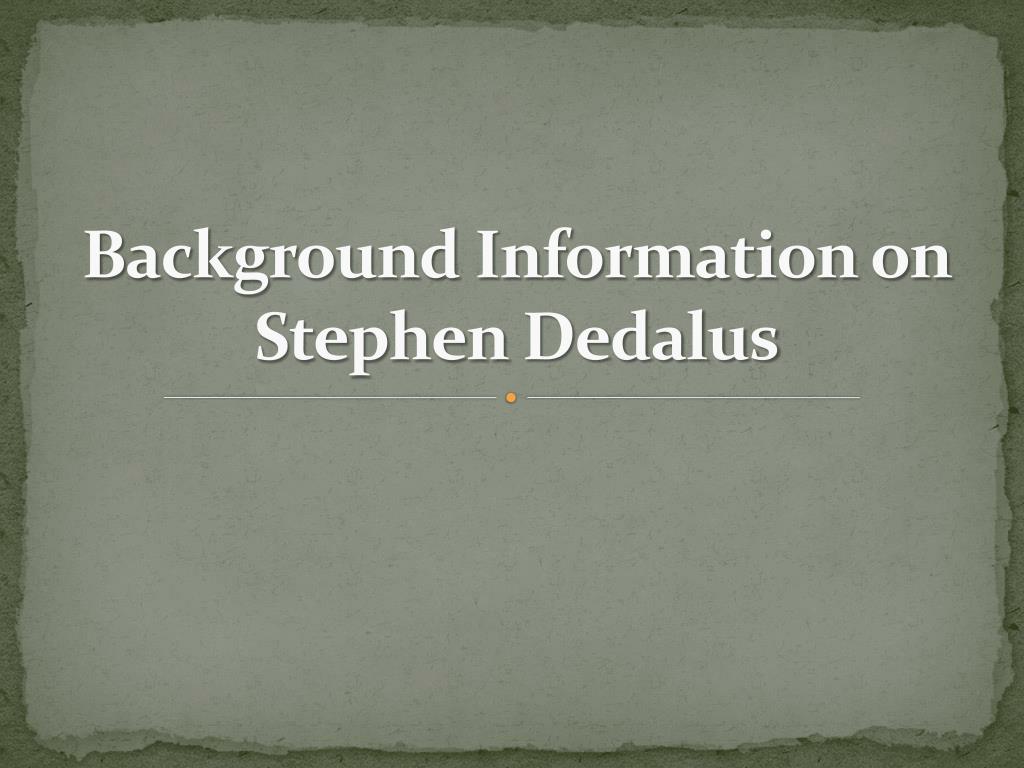 PPT - Portrait of the Artist as a Young Man Chapter One PowerPoint ...