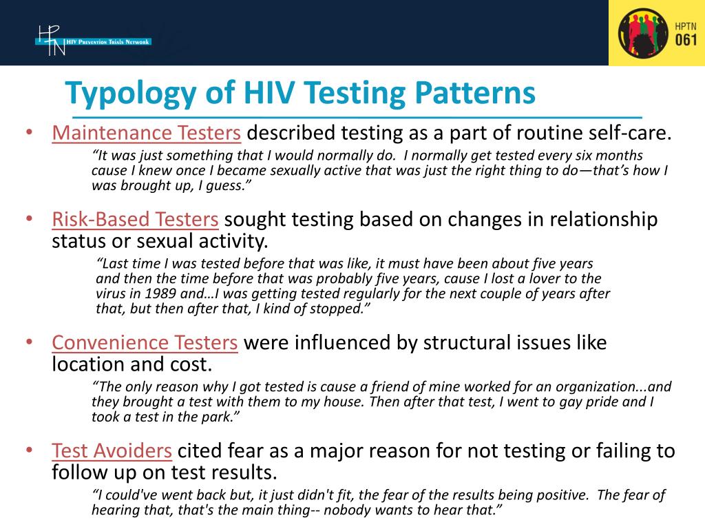 PPT - A Qualitative Analysis of HIV Testing Behaviors among Black MSM ...
