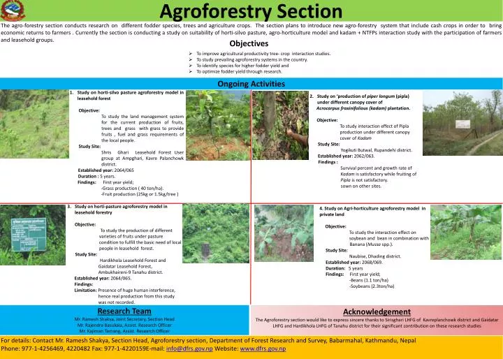 PPT - Agroforestry Section PowerPoint Presentation, free download - ID ...
