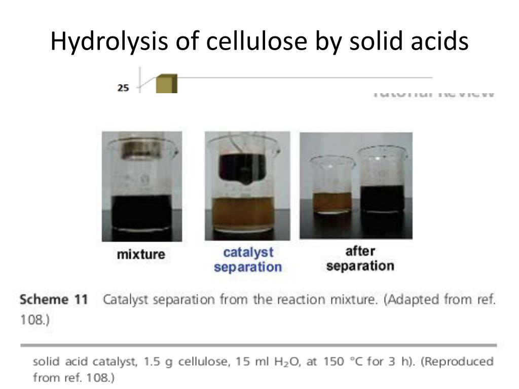 PPT - Hydrolysis of cellulose to glucose by solid acid catalysts ...