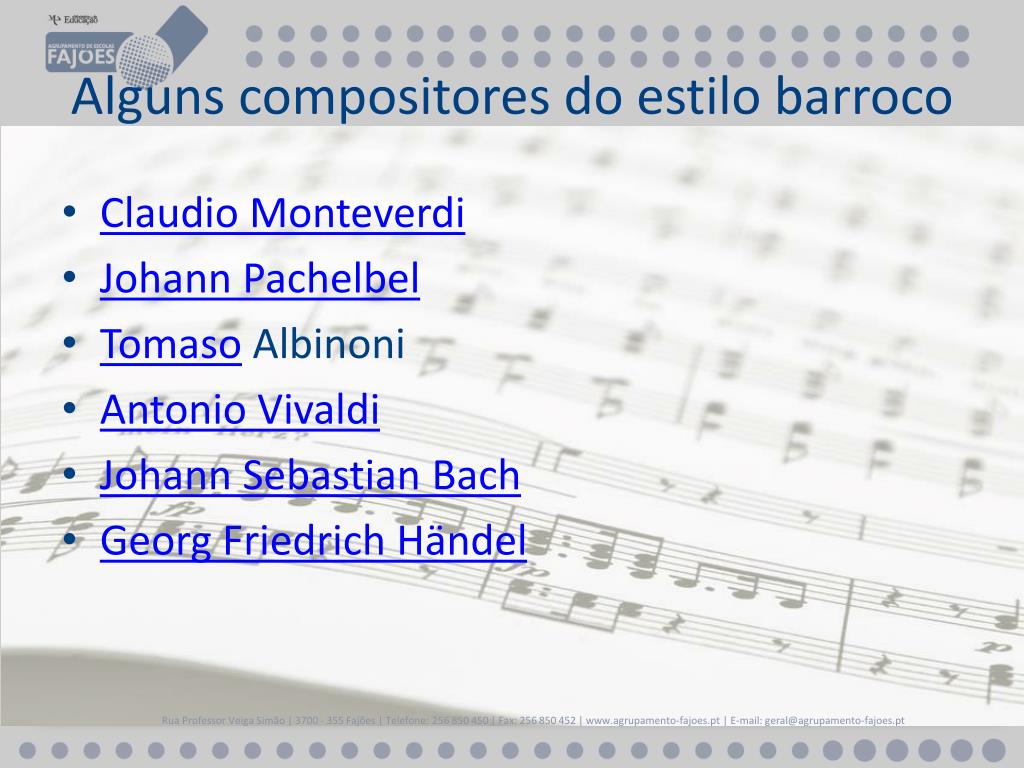 PPT - História e Geografia de Portugal – 6º Ano A música barroca ...