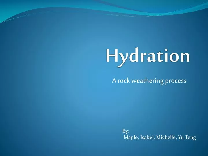 PPT - Hydration PowerPoint Presentation, free download - ID:2351617