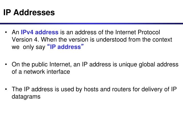 PPT - IPv4 Addresses PowerPoint Presentation - ID:2352500