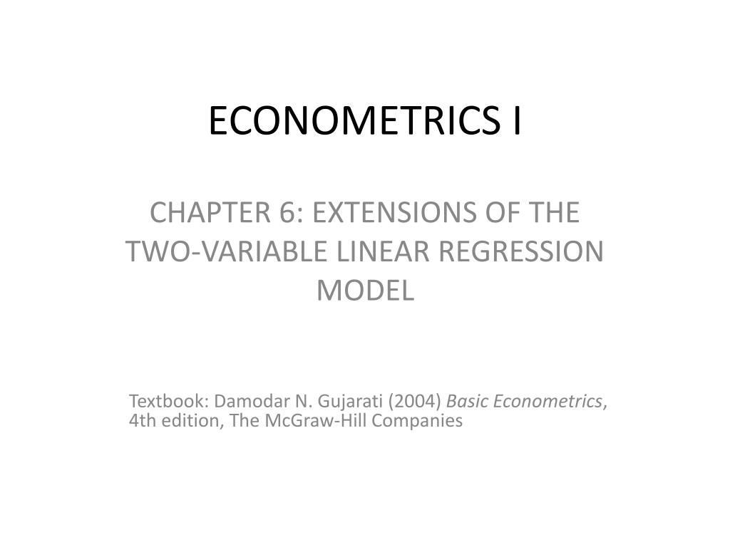 Ppt Econometrics I Powerpoint Presentation Free Download Id 2352566