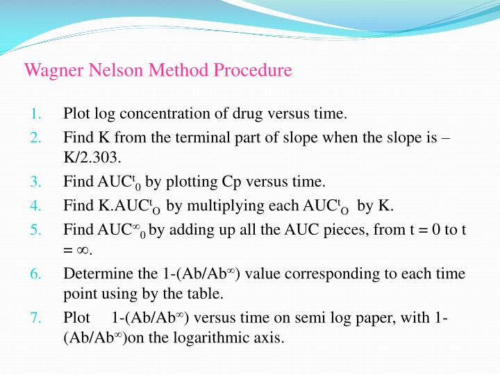 PPT - METHODS OF DETERMINING ABSORPTION RATE CONSTANT PowerPoint ...