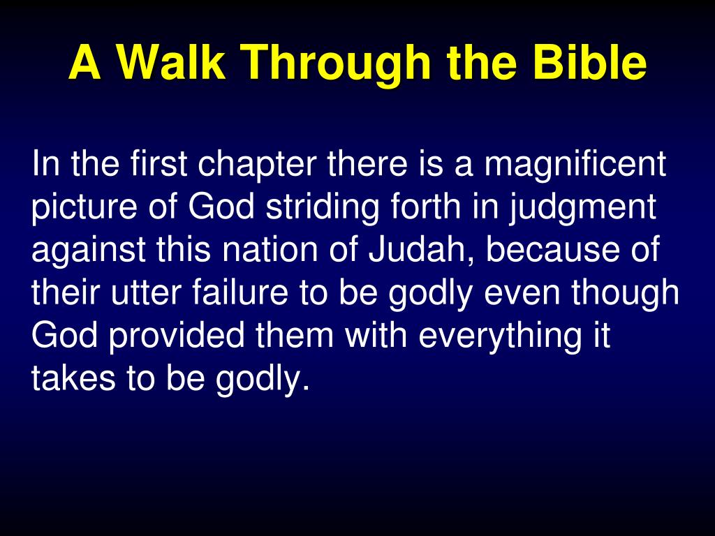 PPT - A Walk Through the Bible With Bro. Bill Parker PowerPoint ...