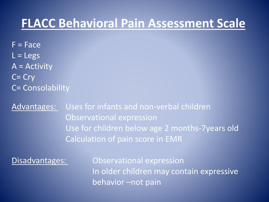 Flacc Scale Pain Assessment