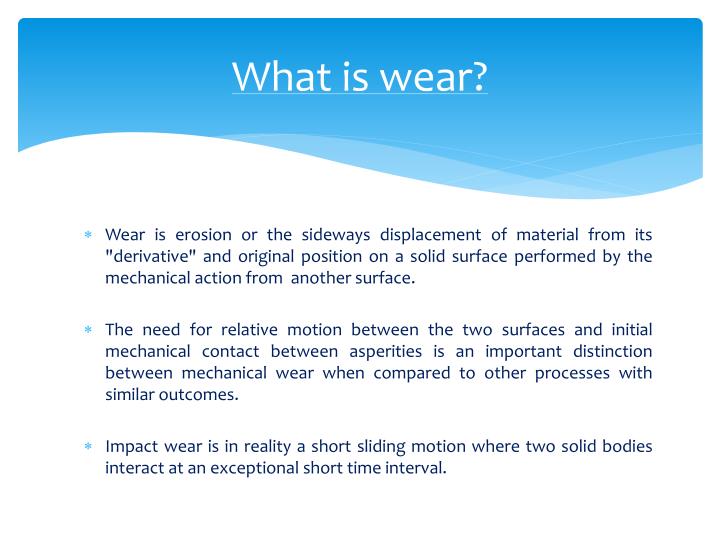 PPT - Material Wear PowerPoint Presentation - ID:2353939