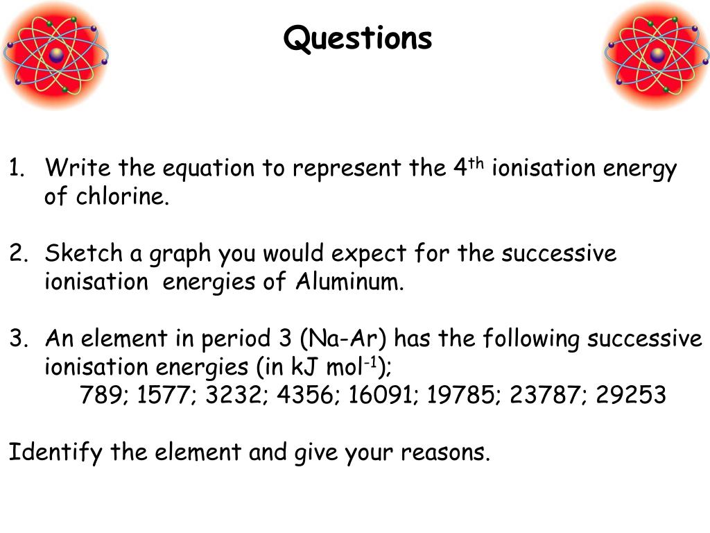 PPT - Learning Objectives: •Define first ionisation energy and ... PPT - Learning Objectives: •Define first ionisation energy and ...