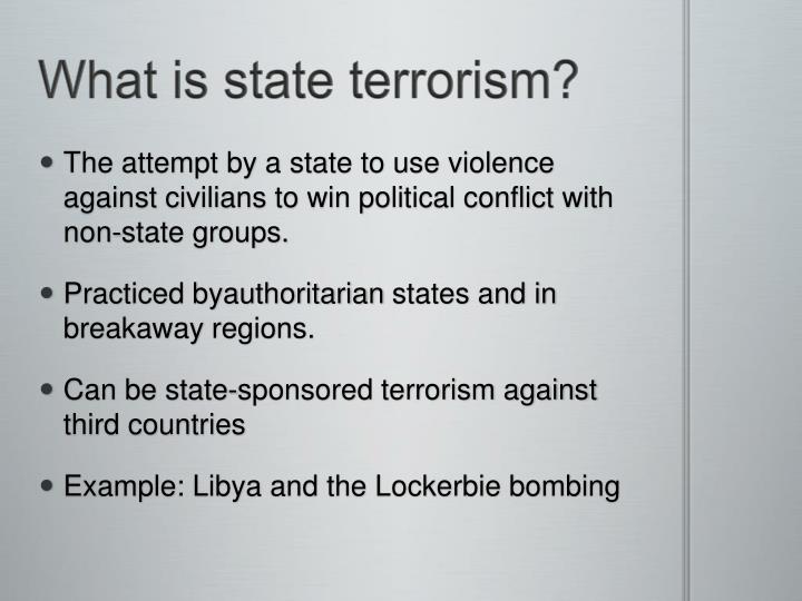 PPT - Terrorism and State Terrorism PowerPoint Presentation - ID:2355874