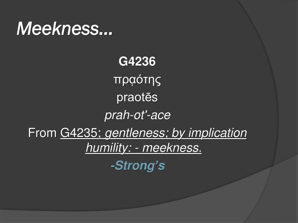 PPT - “But the Fruit of the Spirit is… Faith… Meekness…” PowerPoint ...