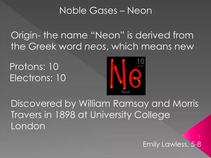 PPT Noble Gases Neon PowerPoint Presentation Free Download ID PPT Noble Gases Neon PowerPoint Presentation Free Download ID