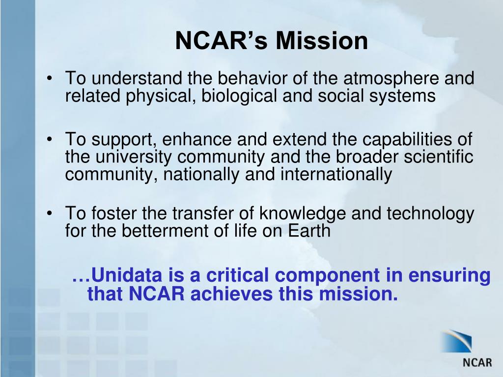 PPT - NCAR Celebrates Unidata’s 25 th Anniversary Eric Barron NCAR ...