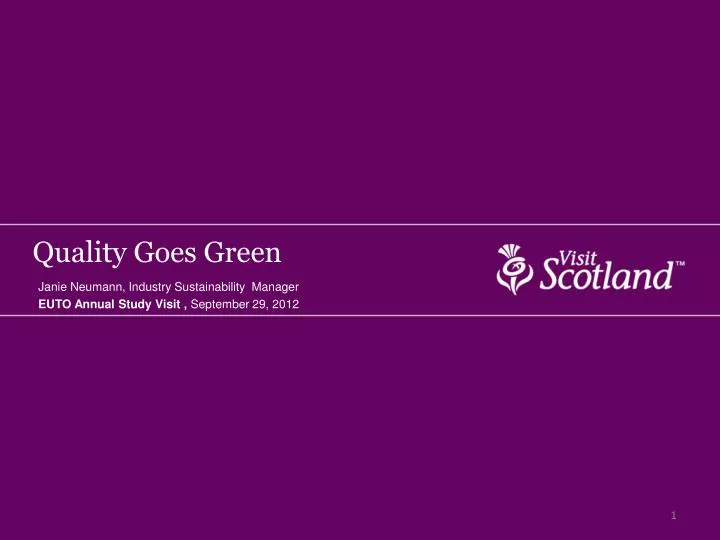 PPT - Quality Goes Green PowerPoint Presentation, free download - ID ...