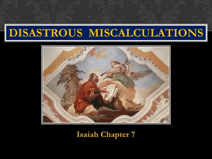PPT - Disastrous Miscalculations PowerPoint Presentation, free download ...