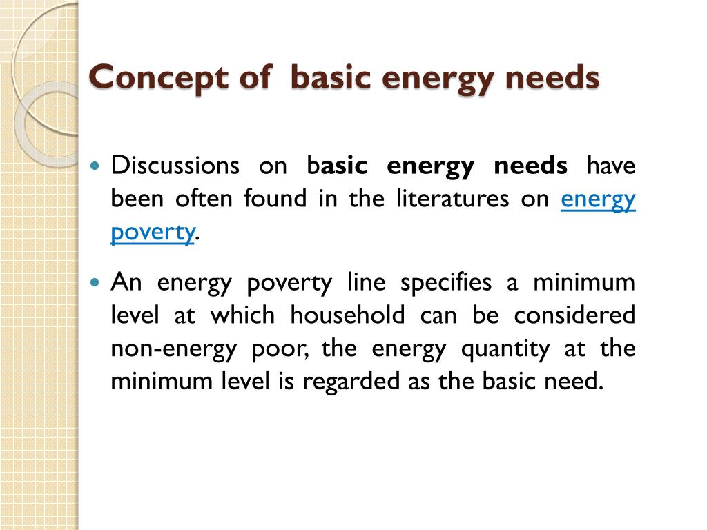 PPT - Basic Electricity Need of Households: Empirical Evidence from ...