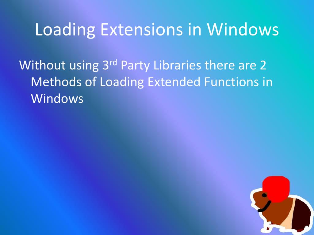 Ppt Implementing Opengl Extensions In Windows For Glsl Shaders Powerpoint Presentation Id