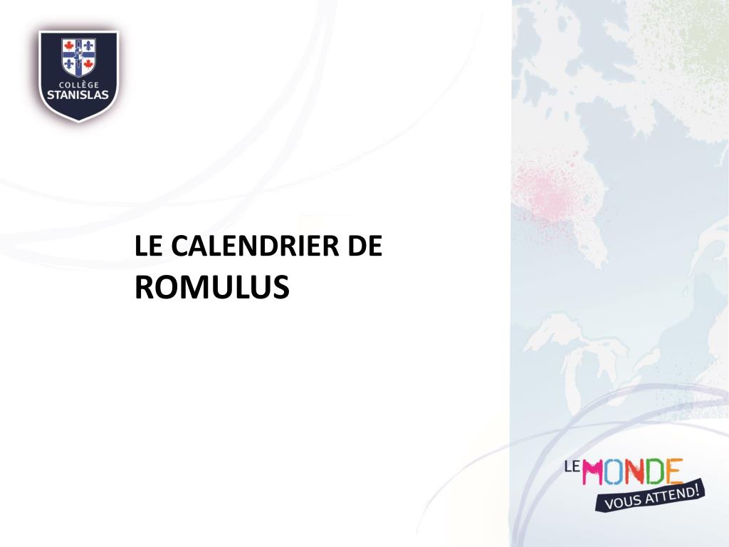 PPT - LES ORIGINES ROMAINES DU CALENDRIER PowerPoint Presentation, free ...
