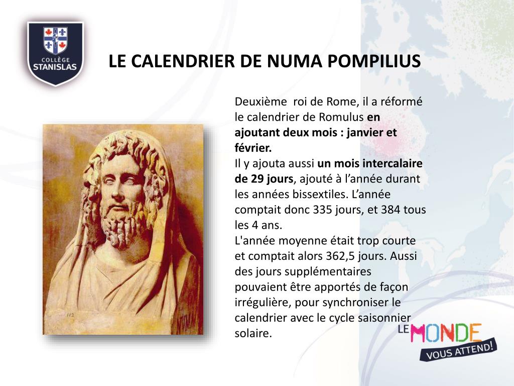 PPT - LES ORIGINES ROMAINES DU CALENDRIER PowerPoint Presentation, free ...
