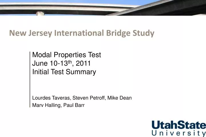 PPT - New Jersey International Bridge Study PowerPoint Presentation ...