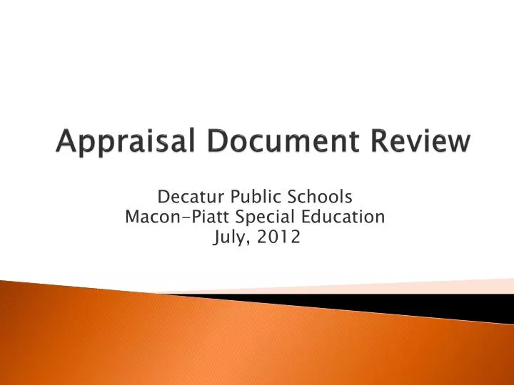 PPT - Appraisal Document Review PowerPoint Presentation, free download ...