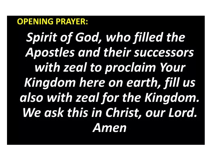 PPT - OPENING PRAYER: PowerPoint Presentation, free download - ID:2360214