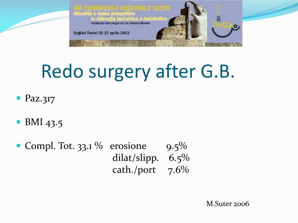 PPT - Redo surgery dopo gastric banding : tempo unico o intervento ...